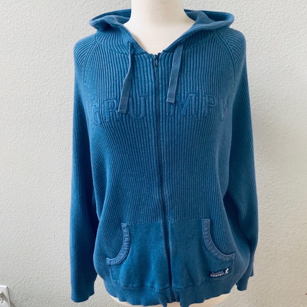 Disneyland Disney Grumpy Snow White Blue Sweatshirt H… - Gem